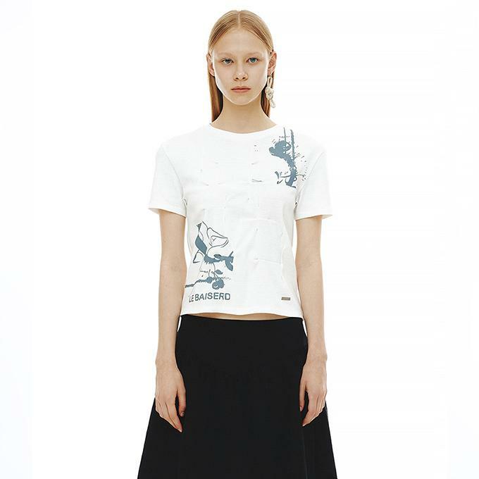 WAFFLE BLOCK HALF TOP / WHITE - HAGO(하고)