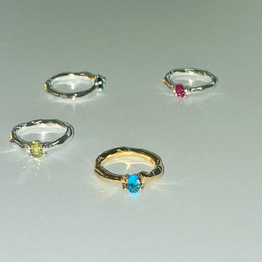 melting ovar ring/SILVER - 하고(HAGO)