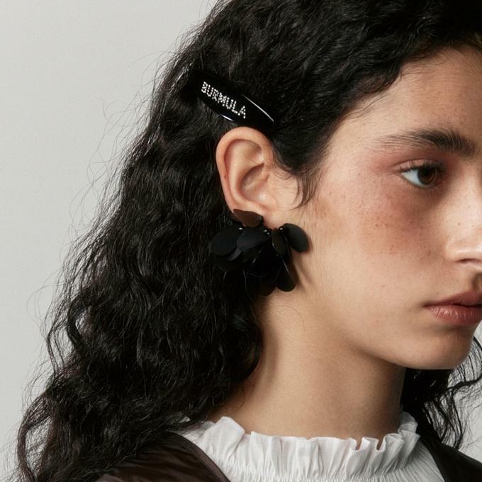 CUBIC LOGO HAIRCLIP (BLACK) - HAGO(하고)