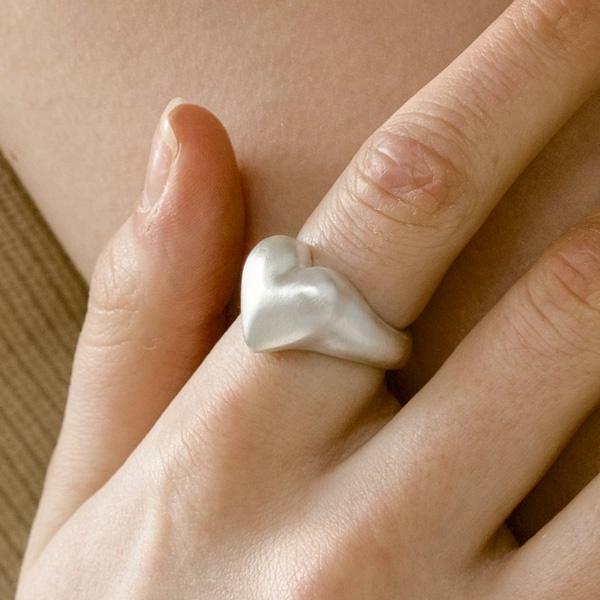 Volume heart ring (3color) - HAGO(하고)