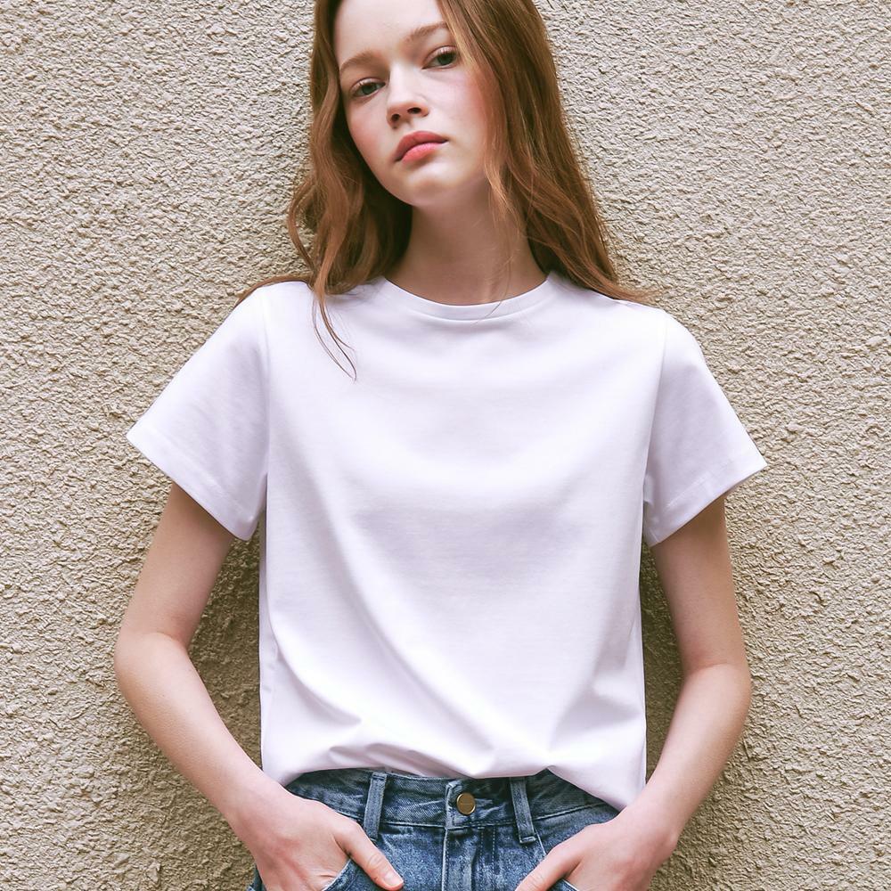 COOLEVER BASIC SHORT T SHIRTS WHITE - HAGO(하고)