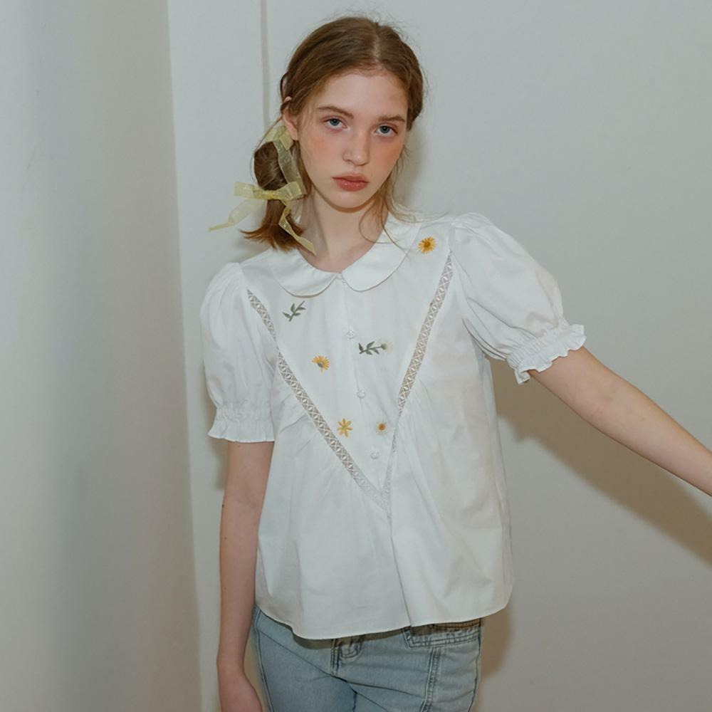 Cest_Rose button flower blouse - HAGO(하고)