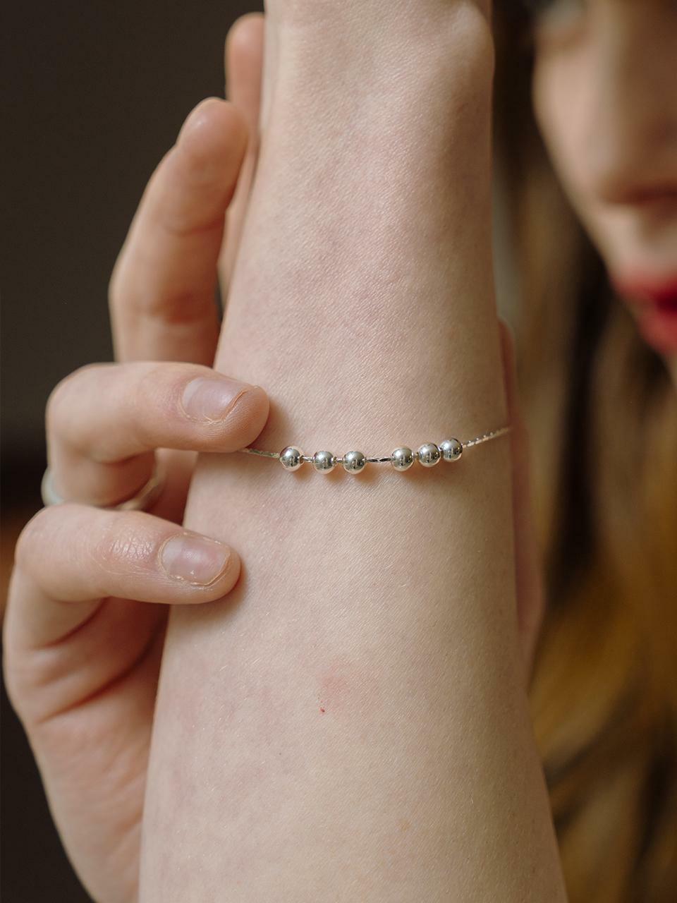 [Silver925] SD025 Mini ball bracelet - 하고(HAGO)