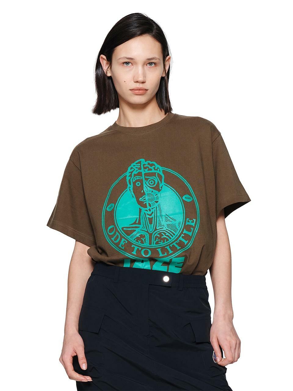 [단독ㅣ~5/21]Demian Emblem Single Tee (Khaki Green) - 하고