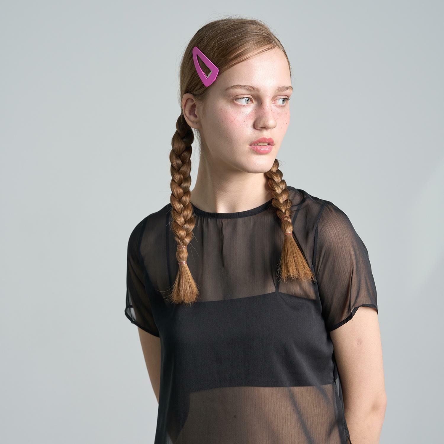 Back open X String Bra top(캡 내장) Black - HAGO(하고)