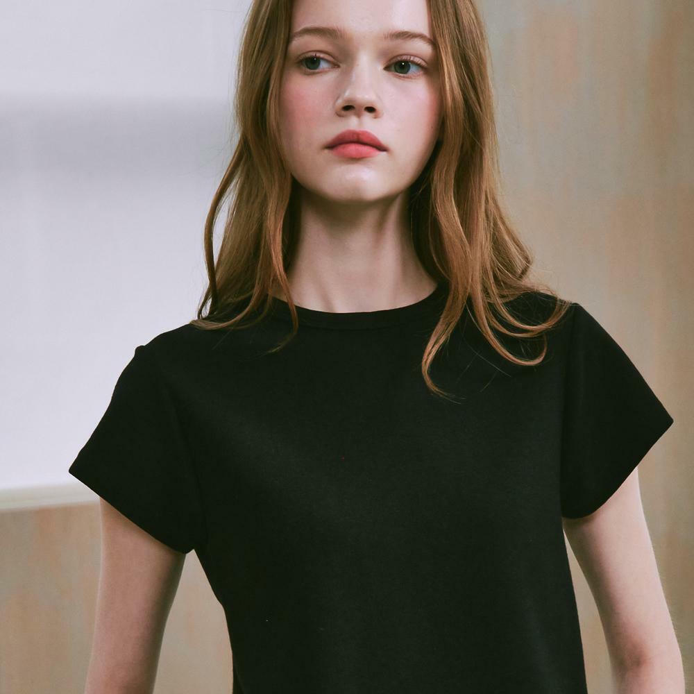 SOFT TERRY BASIC SHORT SLEEVE BLACK - HAGO(하고)