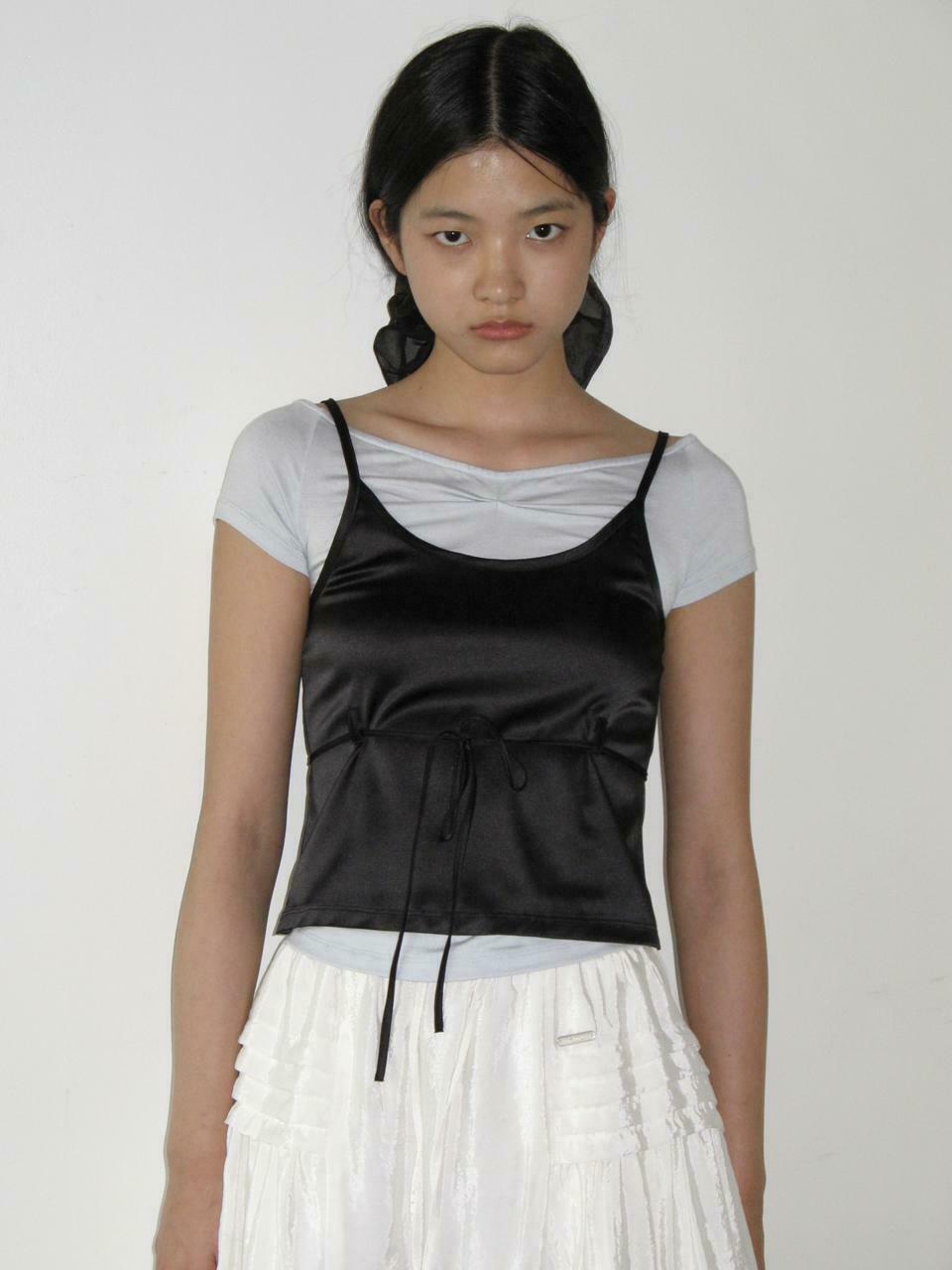 BALLERINA LAYERED TOP (BLACK) - 하고(HAGO)