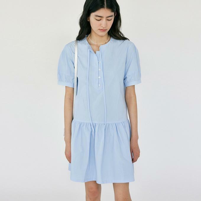 H French Mood Midi Dress_Sky - HAGO(하고)