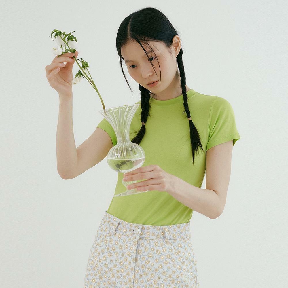 TIR BASIC T-SHIRTS YELLOW GREEN - HAGO(하고)