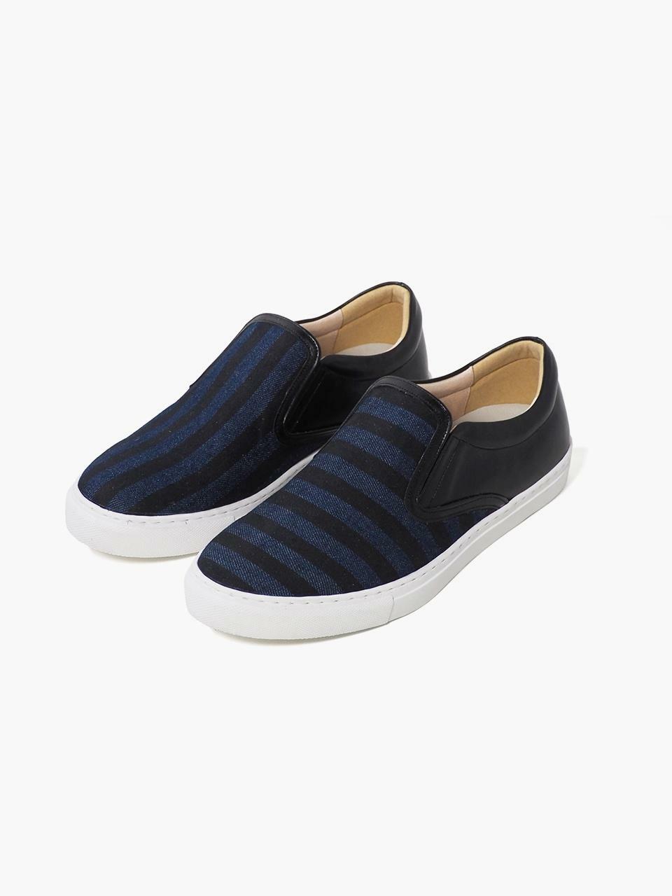 DOCANO 슬립온 스니커즈 HD231-002DB / 데님 블루 블랙 남녀공용 단화 - HAGO(하고)