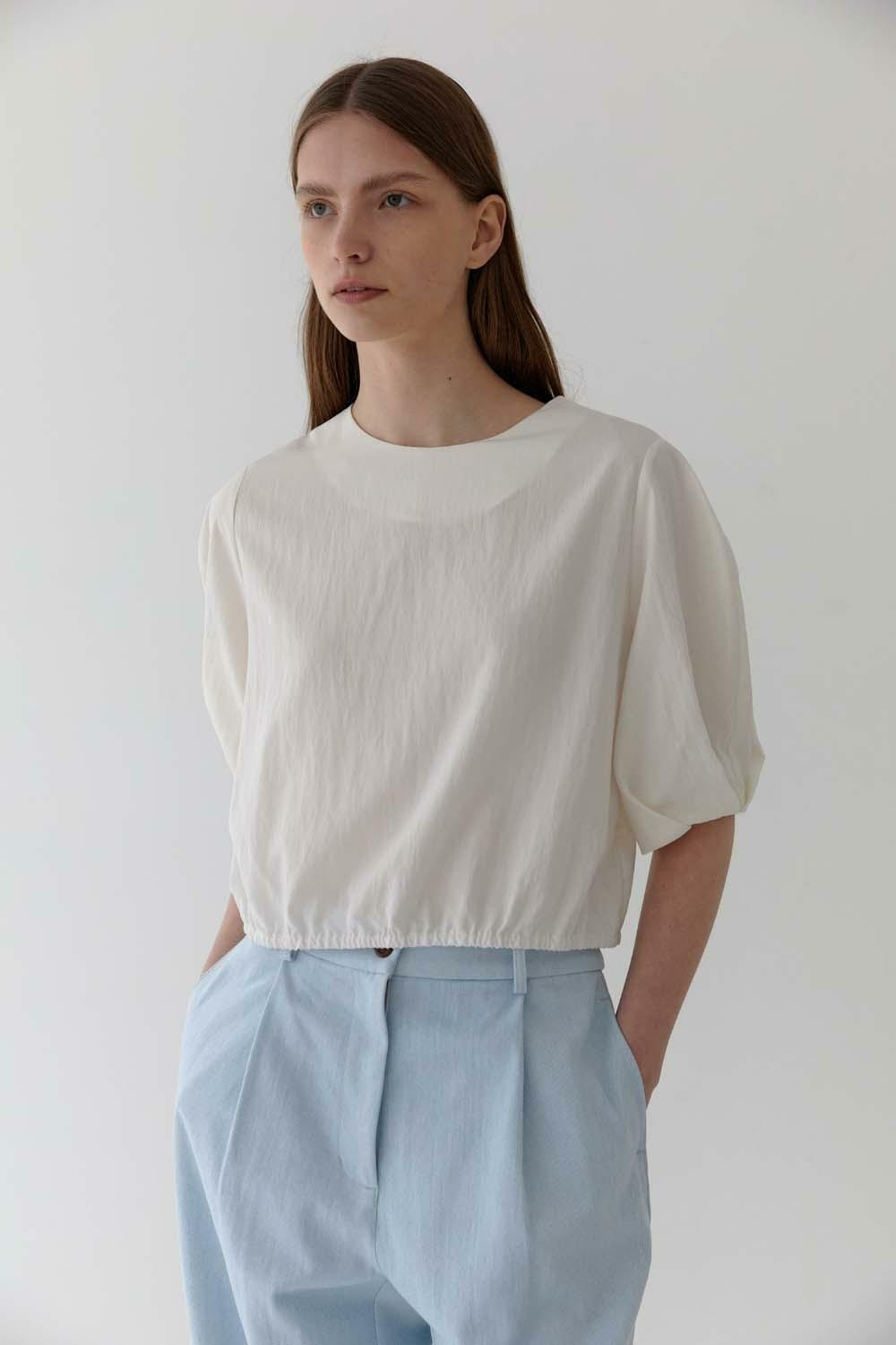 dear volume blouse-cream - 하고