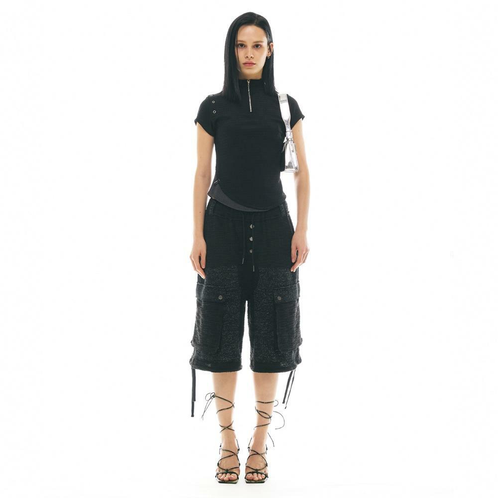 SIMON TWEED CARGO SHORTS_BLACK - HAGO(하고)