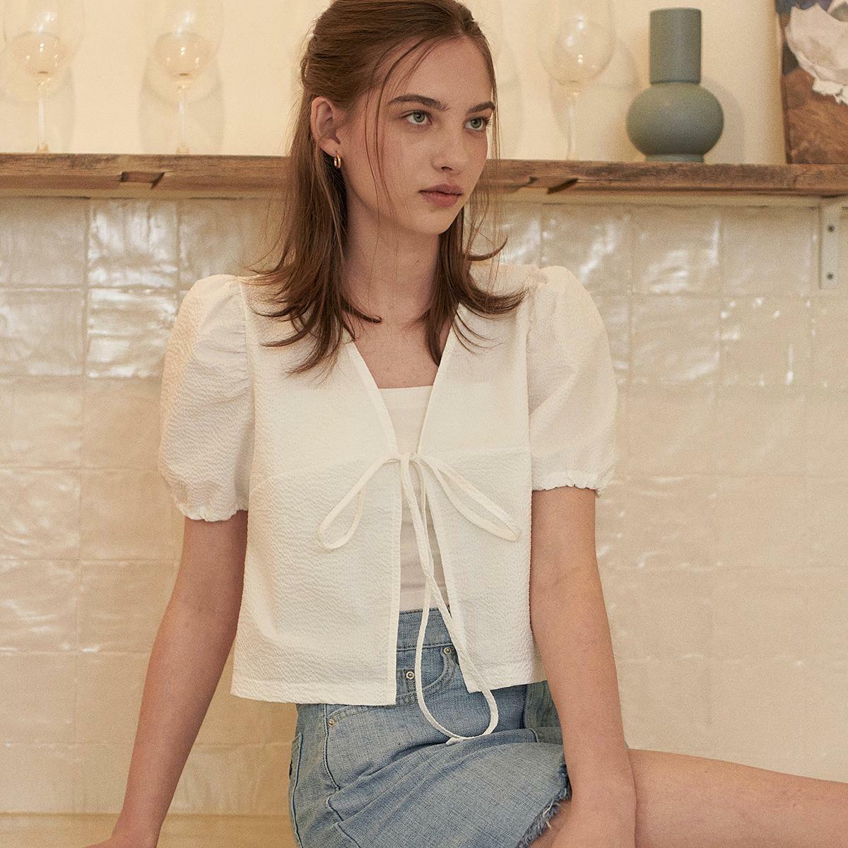 Olga Crop Blouse - 하고(HAGO)