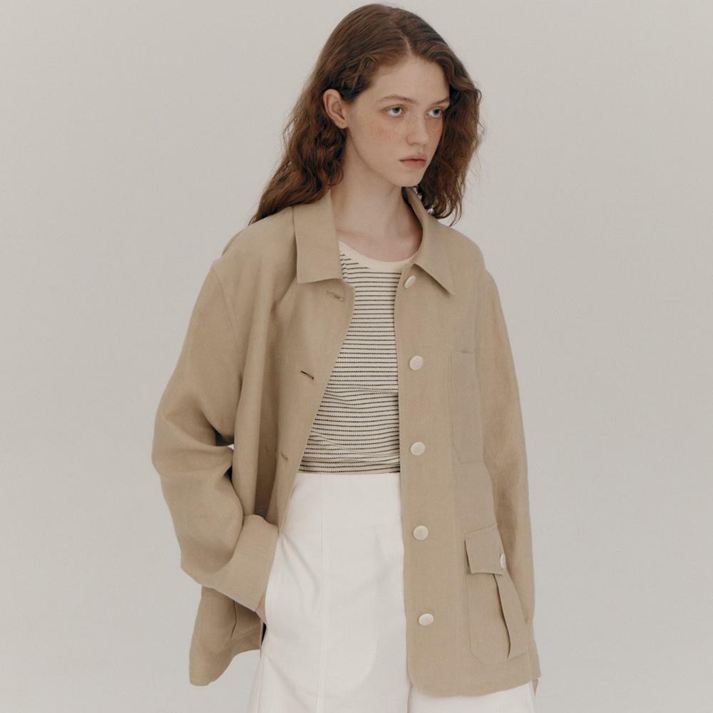 Linen work Jacket(Beige) - HAGO(하고)