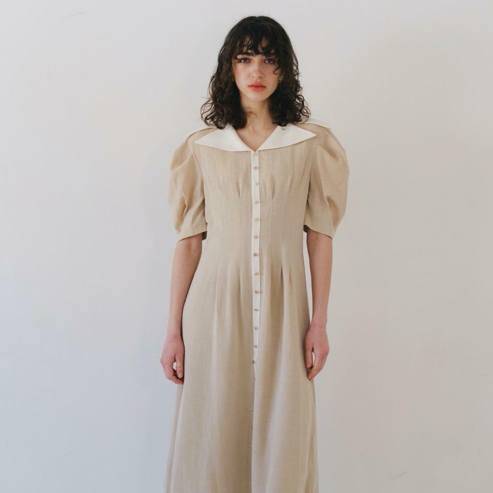 YVVONE BUTTON MIDI DRESS - HAGO(하고)