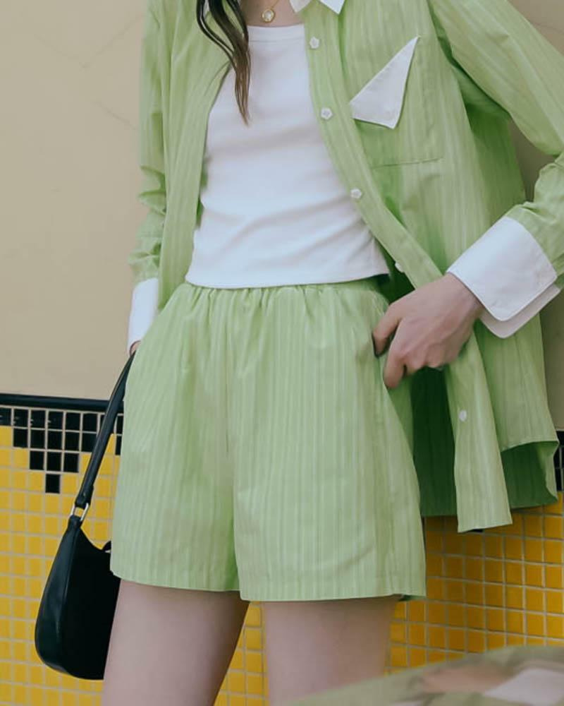 DD_Green soda casual short pants - HAGO(하고)