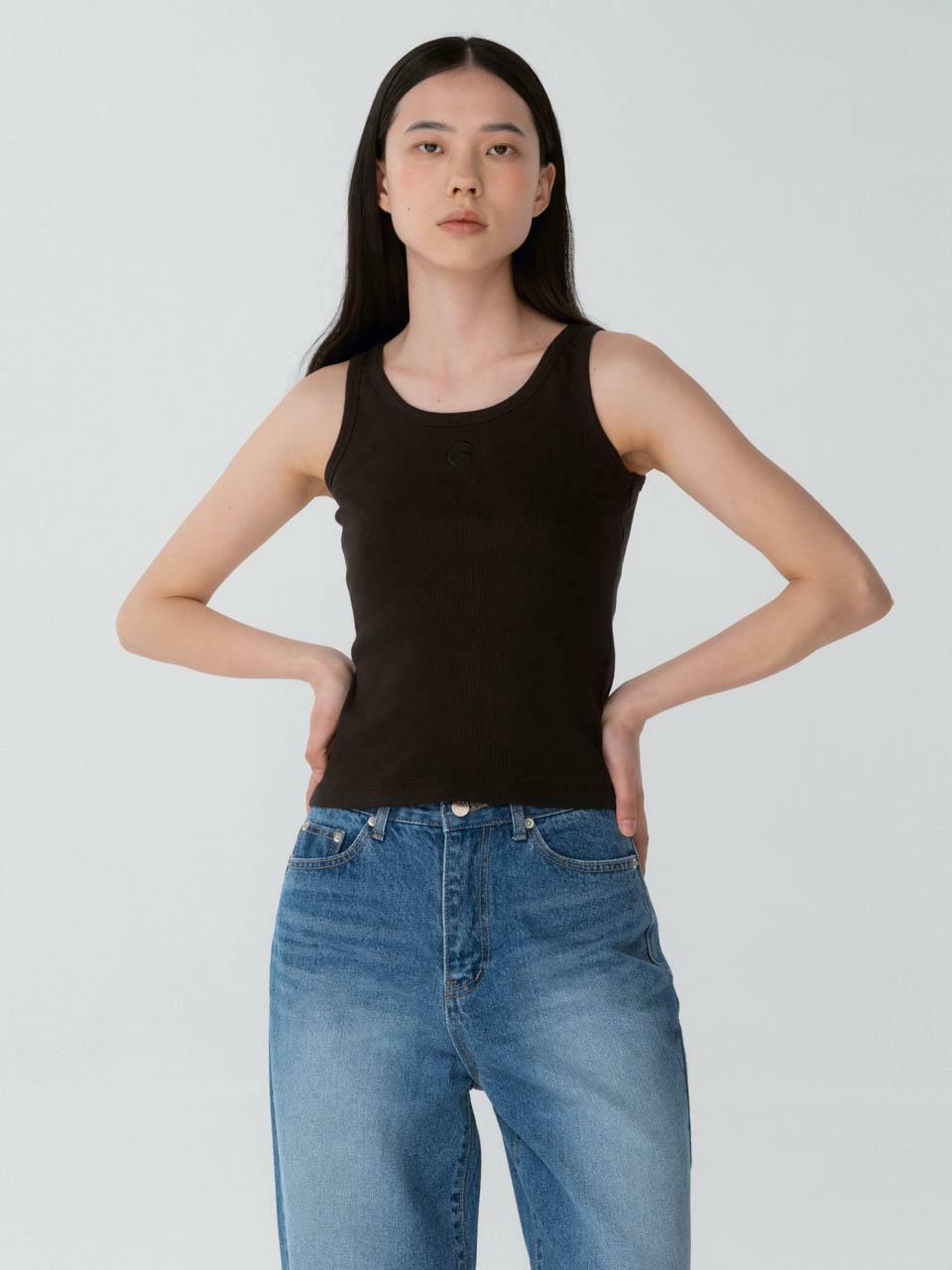 CO BASIC SLEEVELESS TOP_BLACK - HAGO(하고)