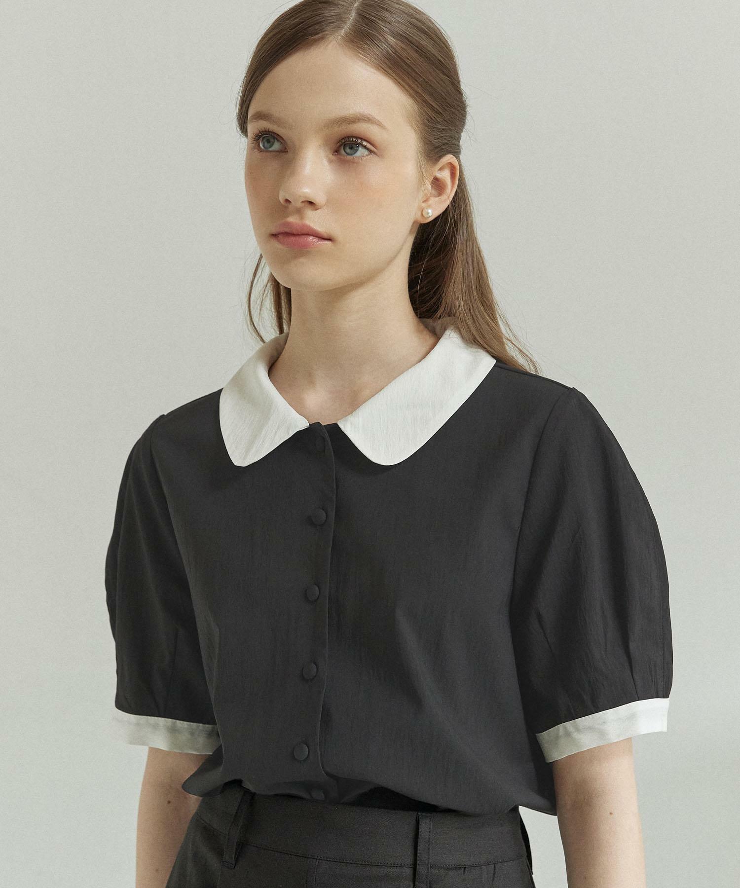 [23SM]Jane Collar Blouse - Black - HAGO(하고)