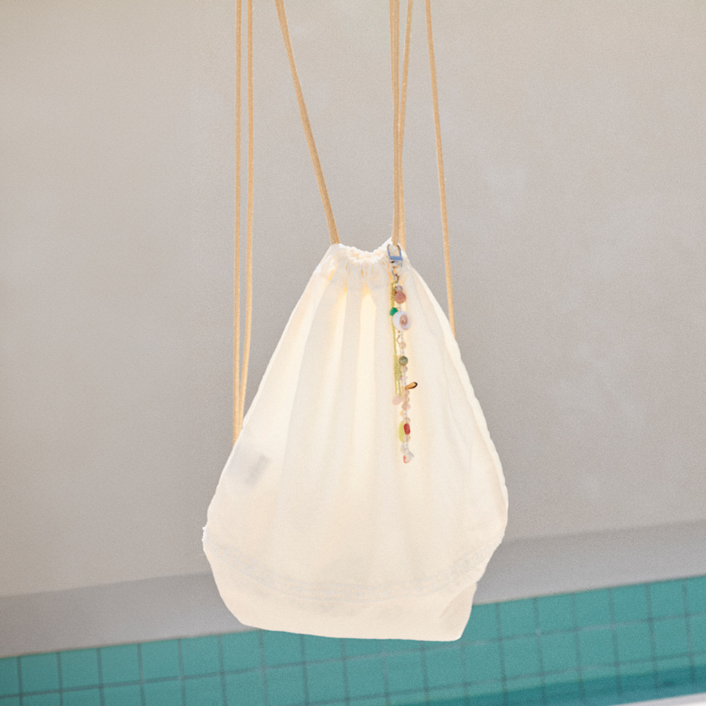 DRAWSTRING BAG_CREAM - 하고(HAGO)