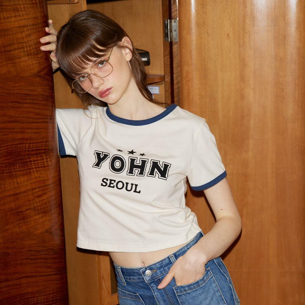 Retro Crop T_ Deep Blue - HAGO(하고)