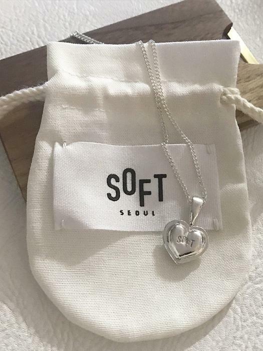 SOFT Heart Necklace_ Silver - HAGO(하고)