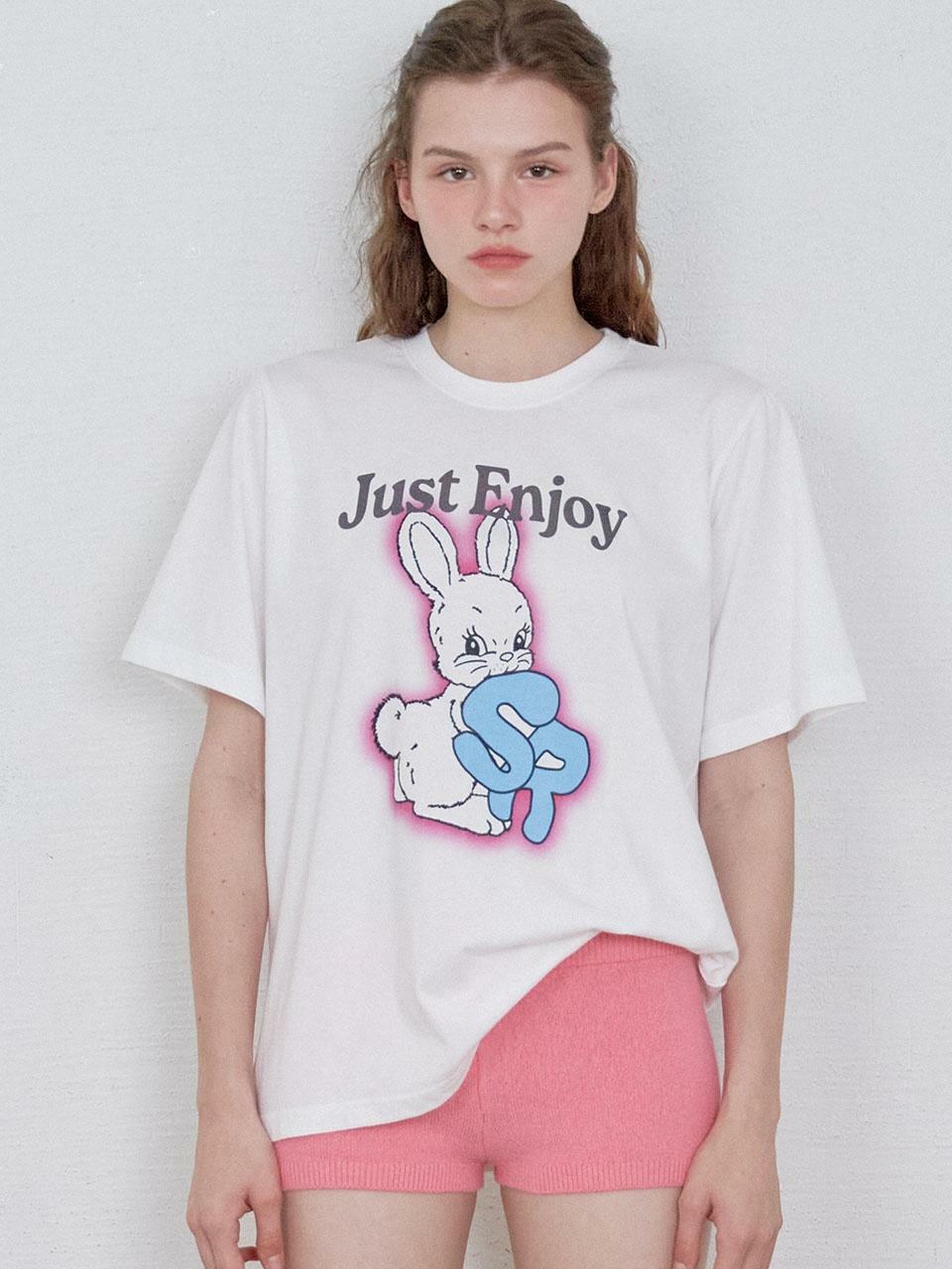 ENJOY T-SHIRT - WHITE - HAGO(하고)