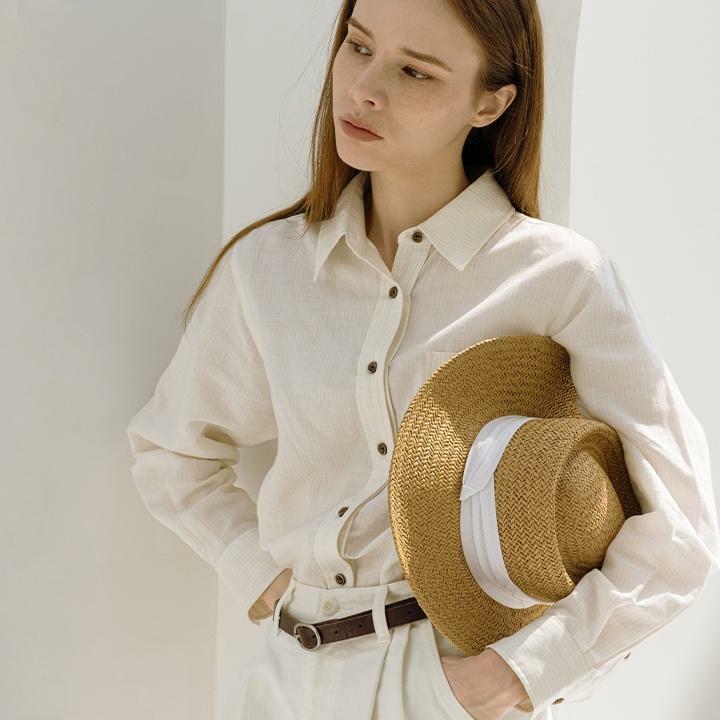 Standard stripe Linen Shirt - HAGO(하고)