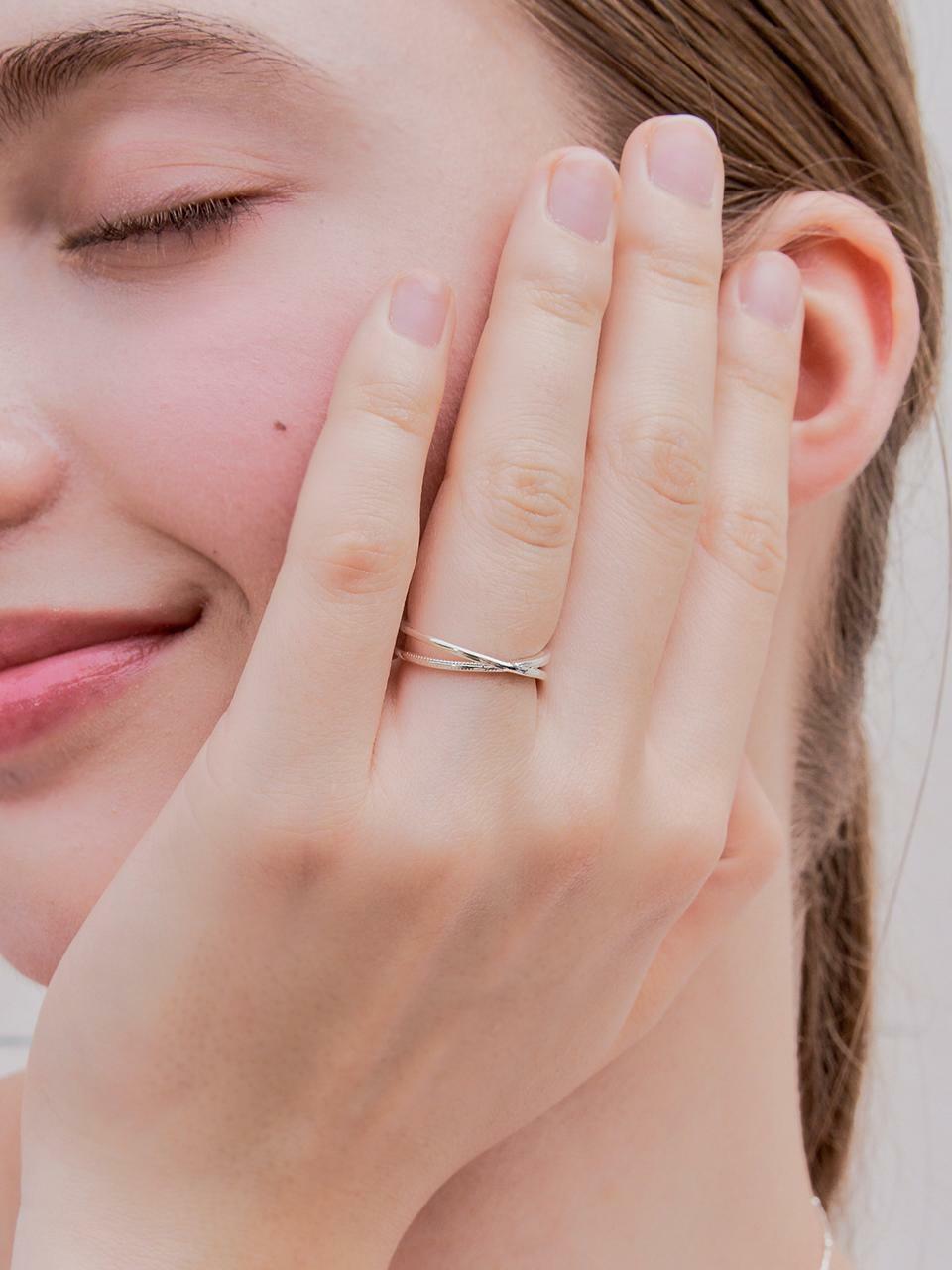 lina cross ring - HAGO(하고)