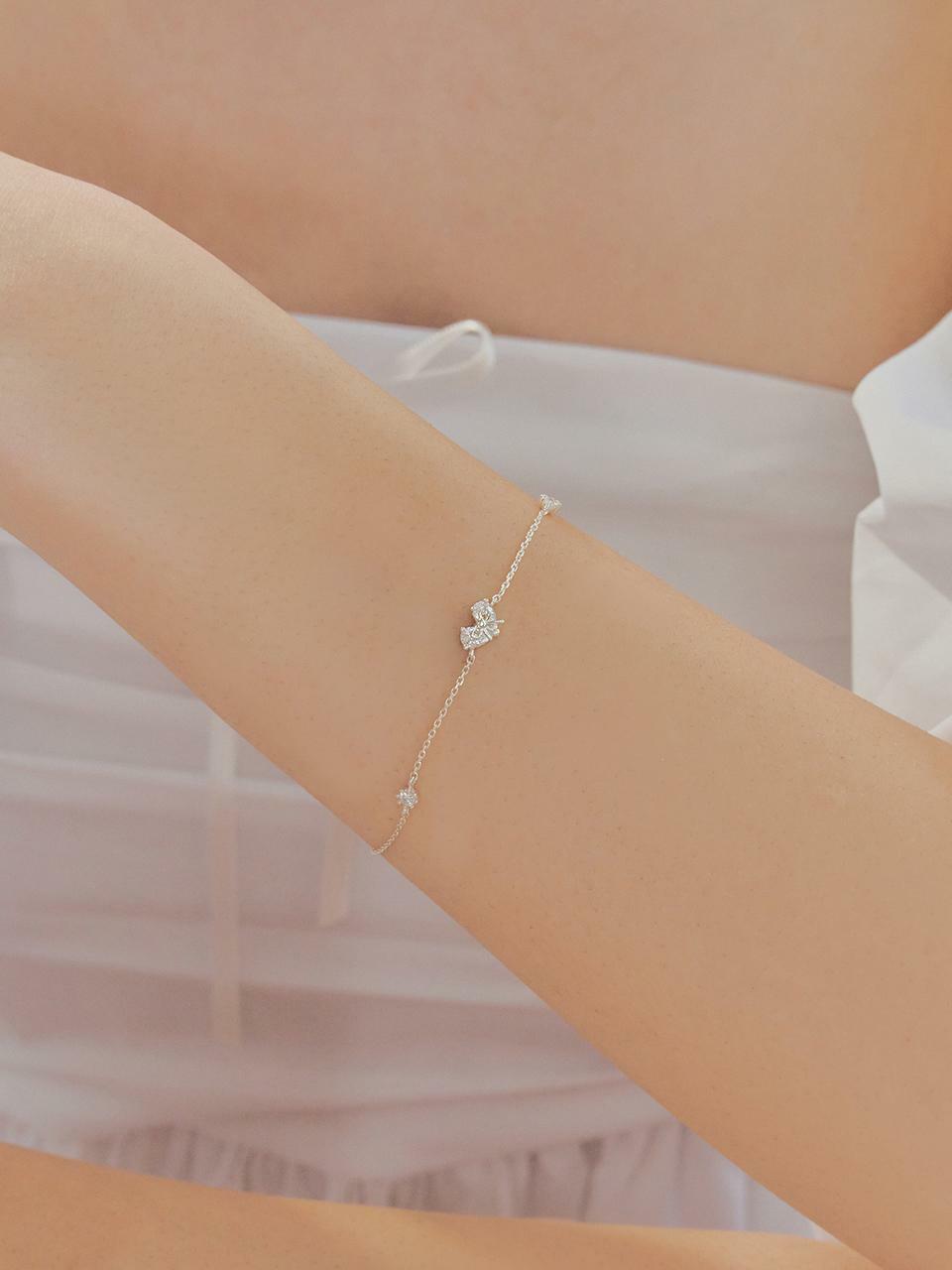 pixie ribbon cubic bracelet - HAGO(하고)