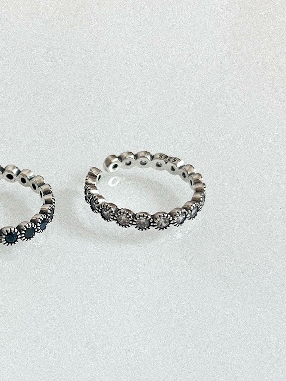 Silver925 Vintage Cubic Ring_white - 하고