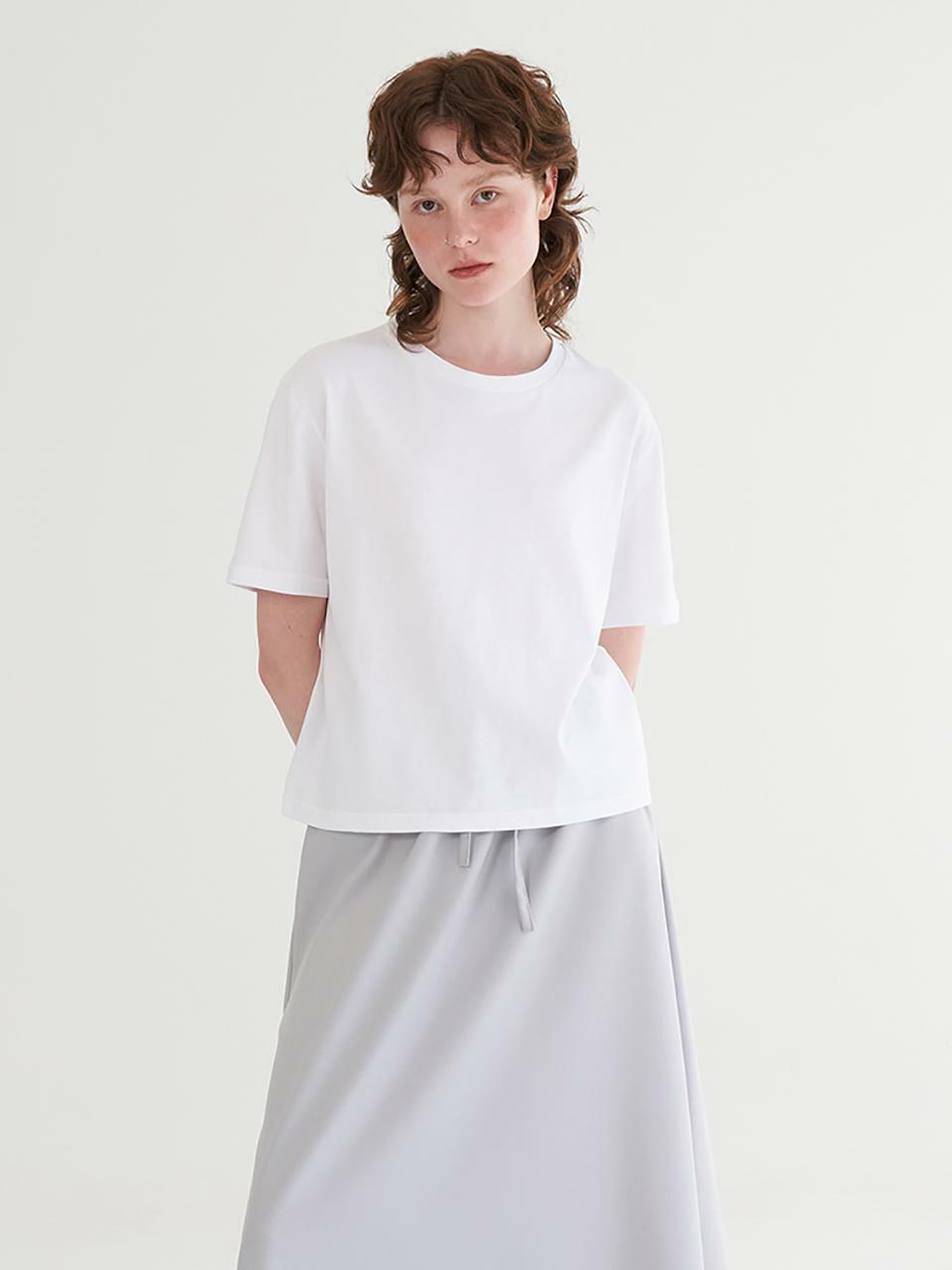 Cotton Half Tee White - 하고(HAGO)