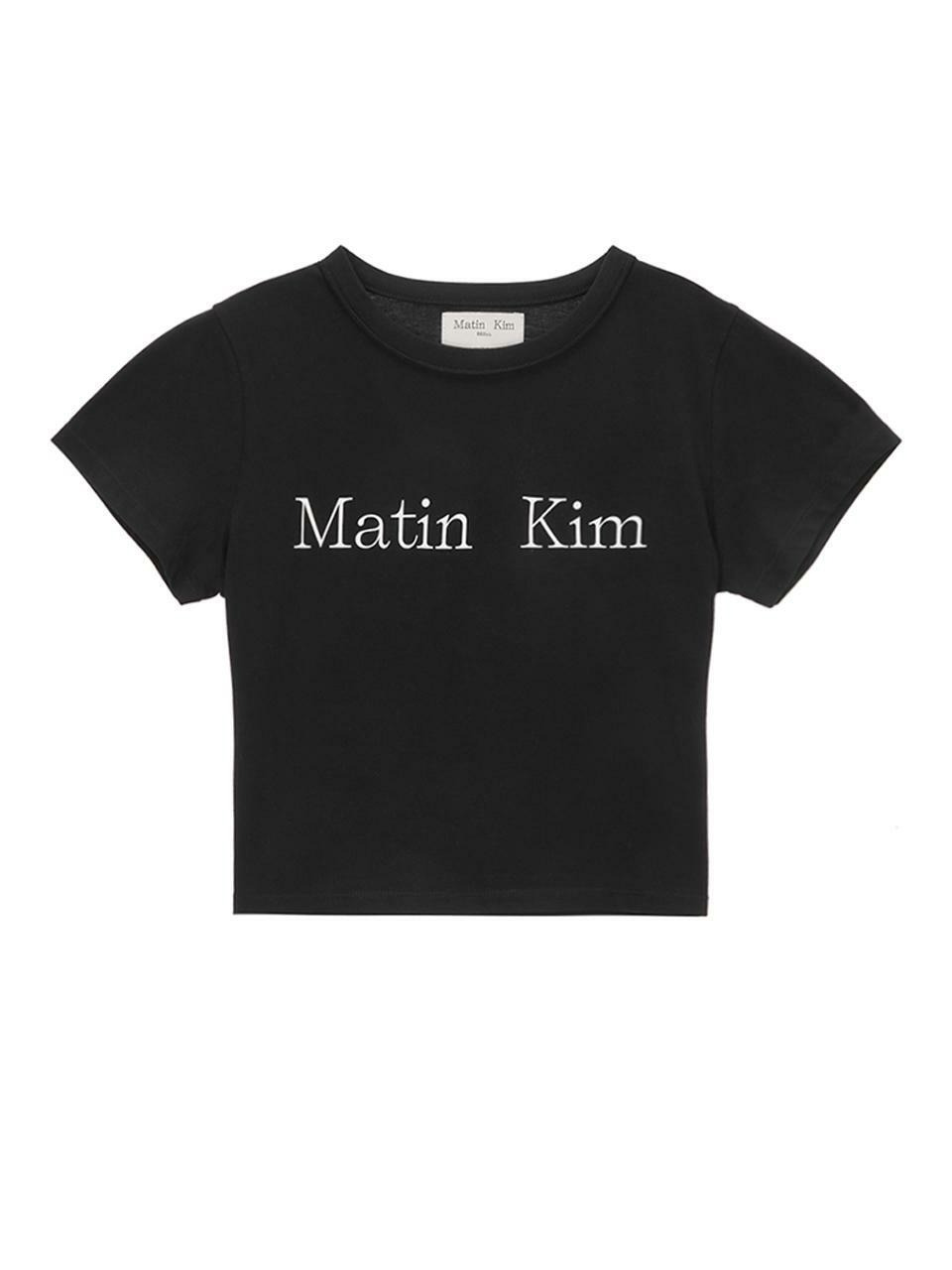MATIN LOGO CROP TOP IN BLACK - 하고
