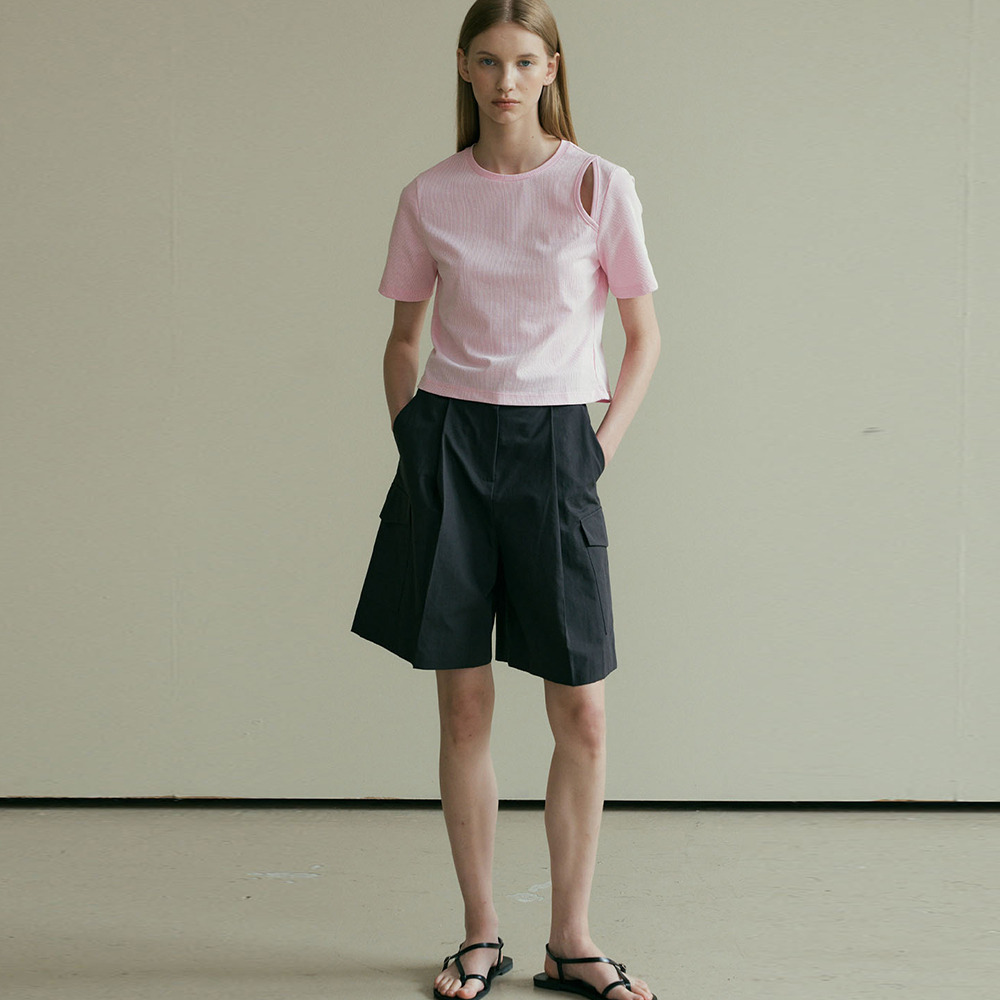 POCKET HALF PANTS - Black - 하고