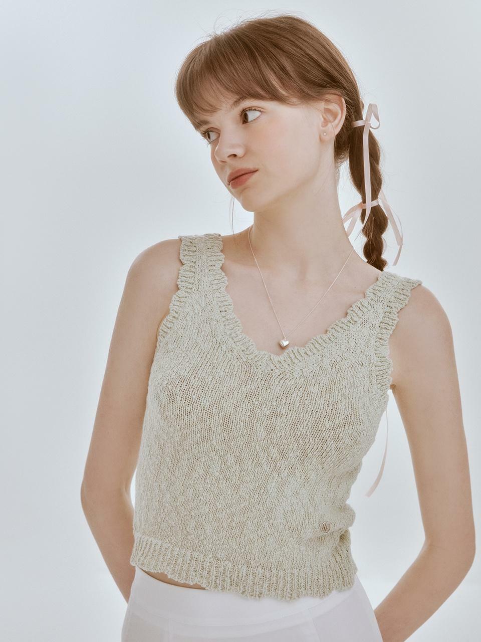 Clotty knit sleeveless (mint) - 하고(HAGO)