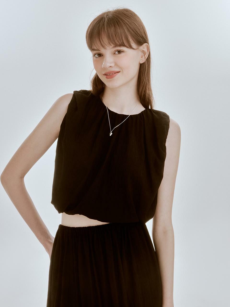 Nod string blouse (black) - HAGO(하고)
