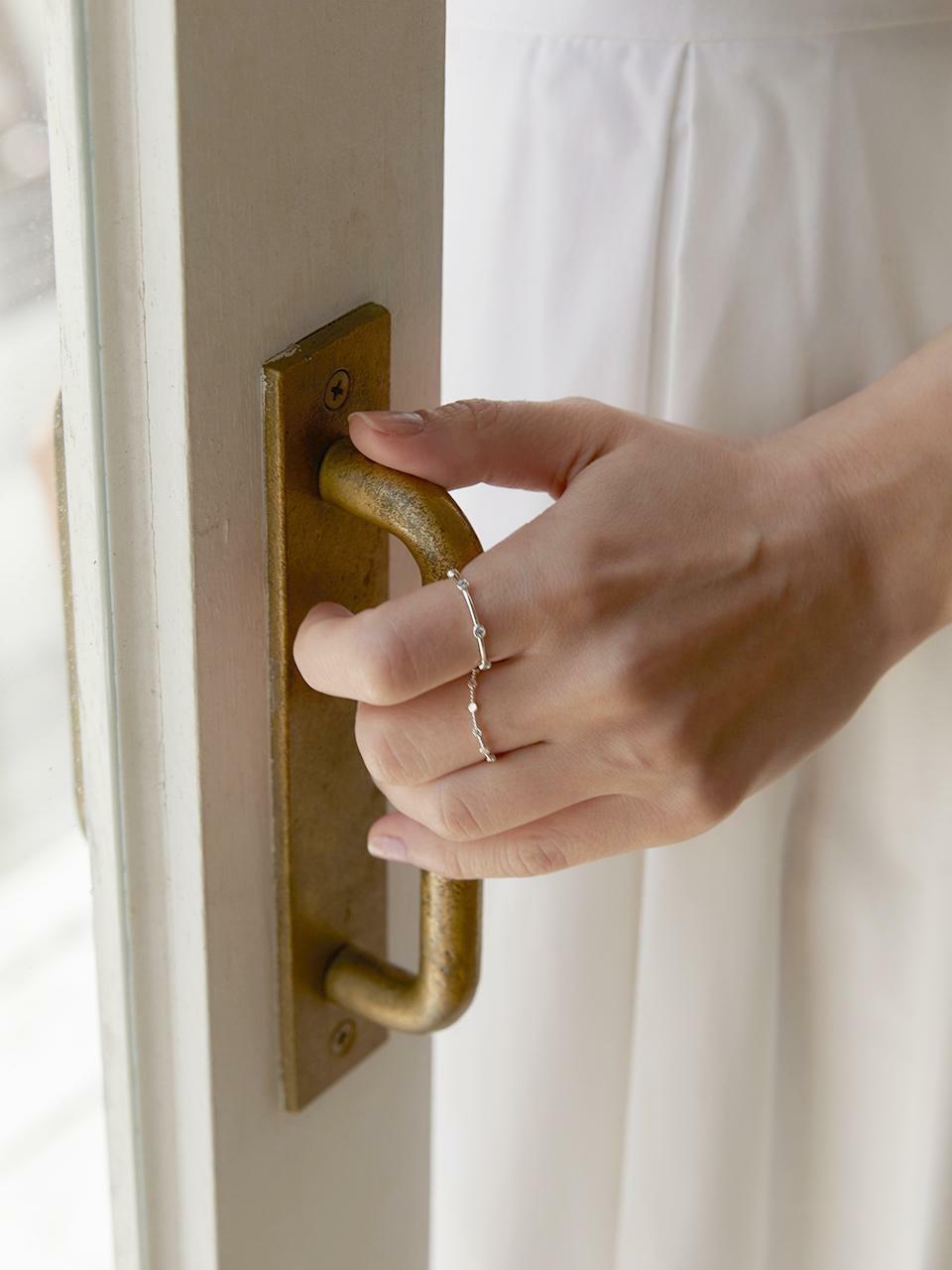 2SET [silver925]sweet ball layered ring - HAGO(하고)