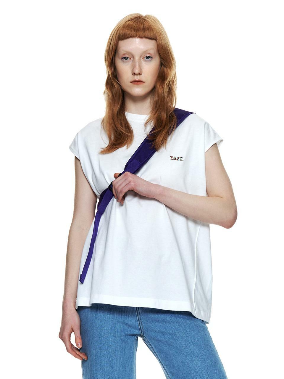 Pita Sleeveless Tee (White) - 하고(HAGO)