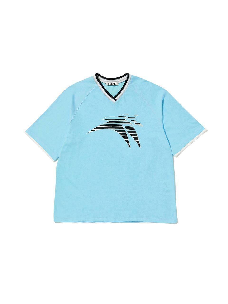 lotsyou_Aoki Half Sleeve Football Tee Blue - HAGO(하고)