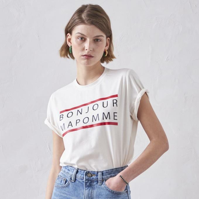 BONJOUR T-SHIRT_WHITE - HAGO(하고)