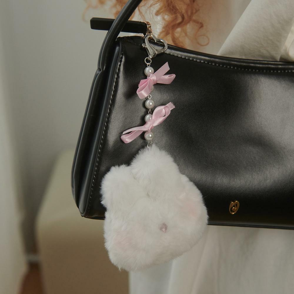 Baby rabbit ribbon key ring - 하고(HAGO)