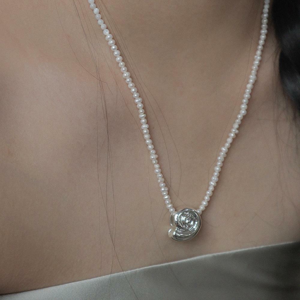 Oceanic Shell Pearl Necklace - HAGO(하고)