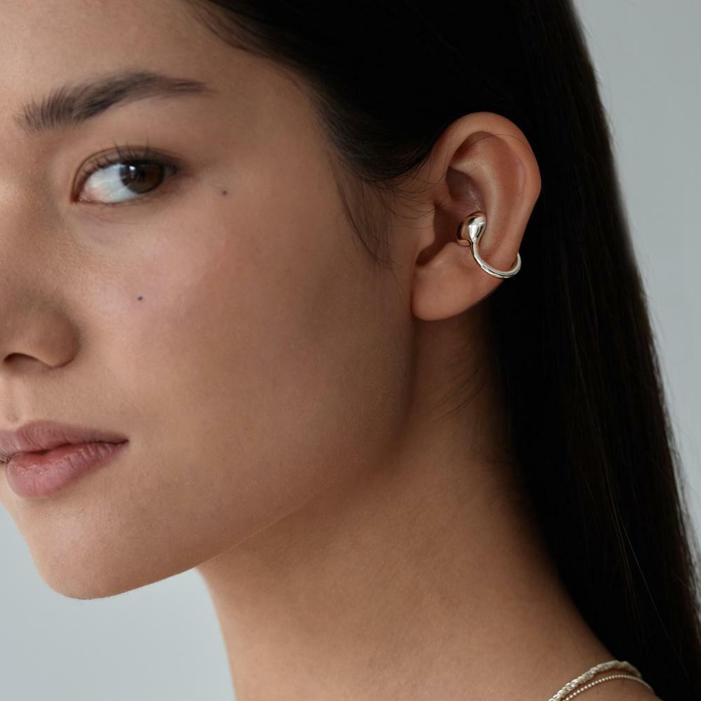 Pebble earcuff(Silver) - HAGO(하고)
