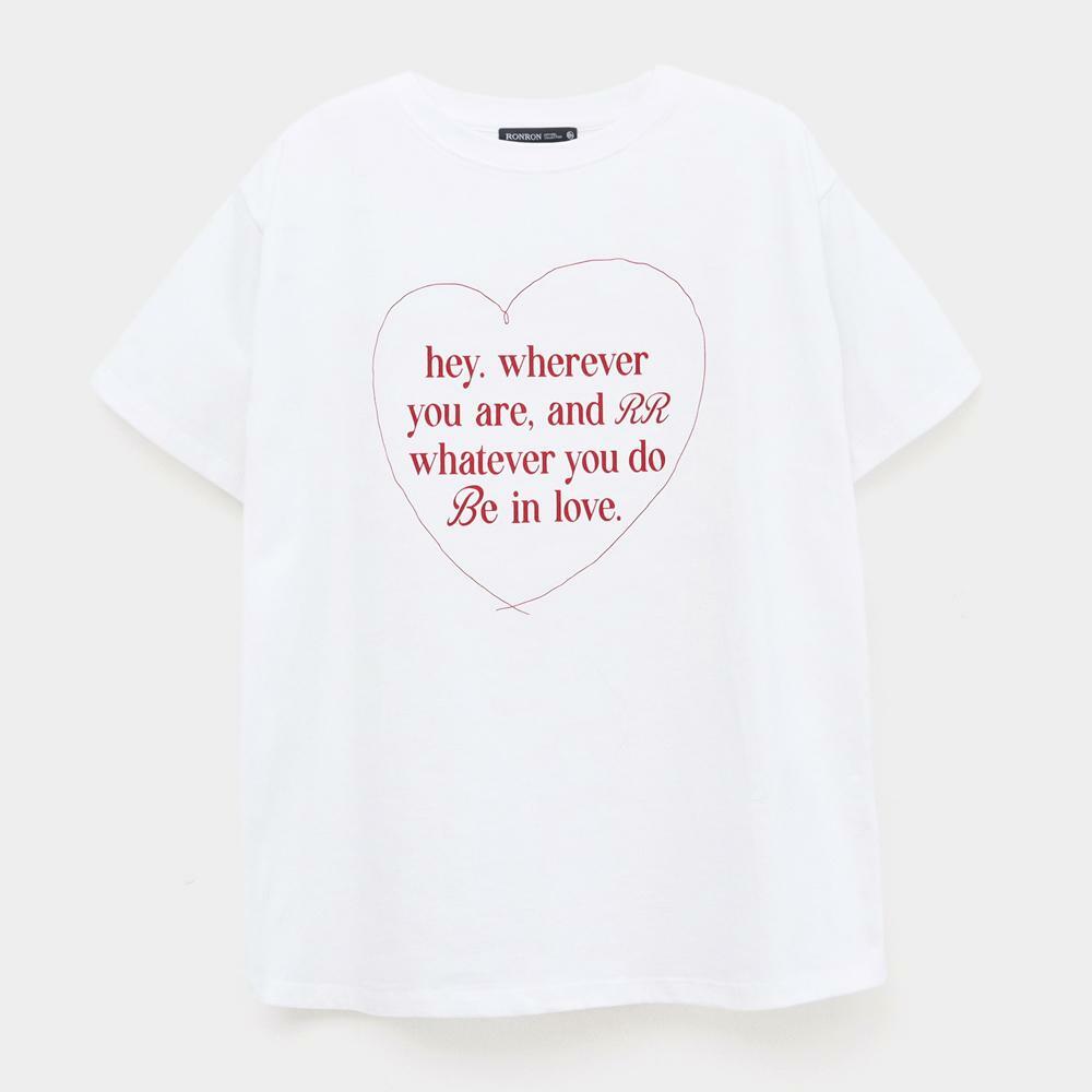 HEY HEART T SHIRTS WHITE - HAGO(하고)