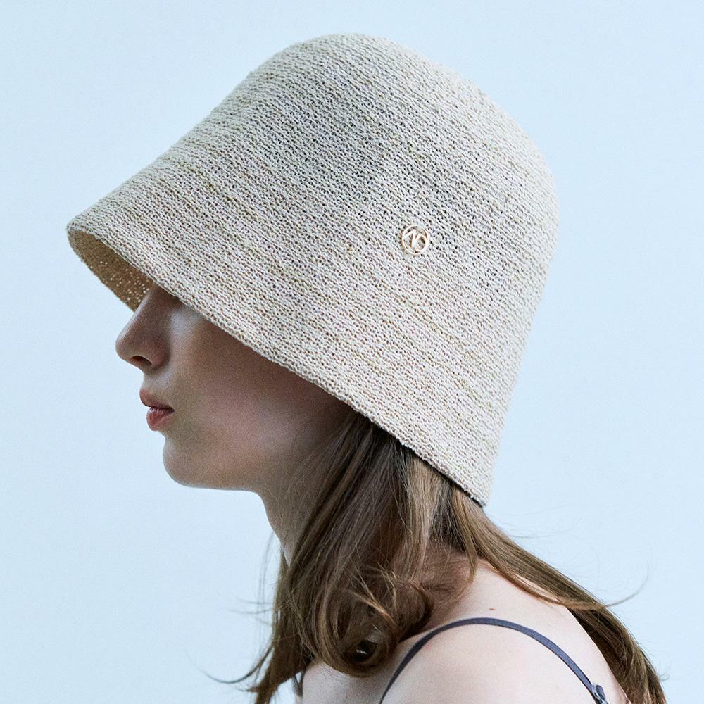 Net AD logo bucket hat - beige - HAGO(하고)