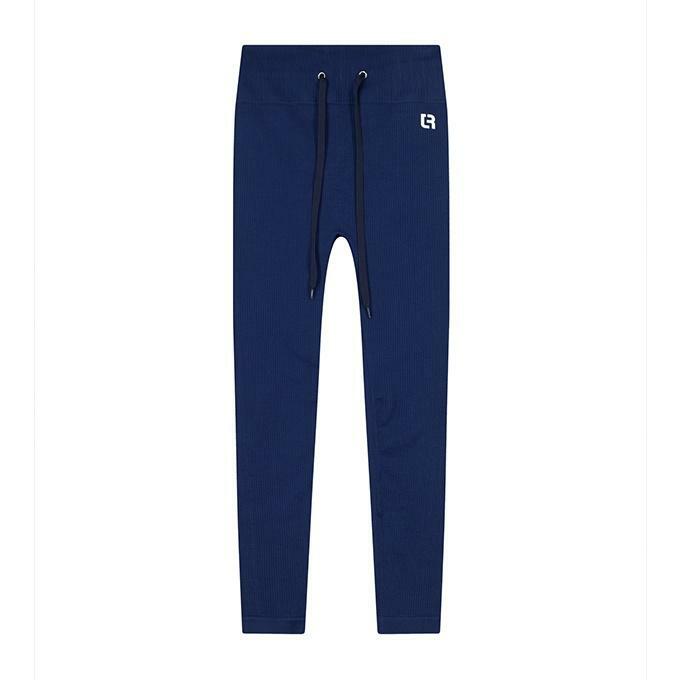Highwaist Ribbed Ciara Leggings - Blue - HAGO(하고)