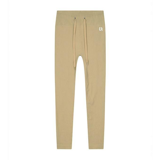 Highwaist Ribbed Ciara Leggings - Beige - HAGO(하고)