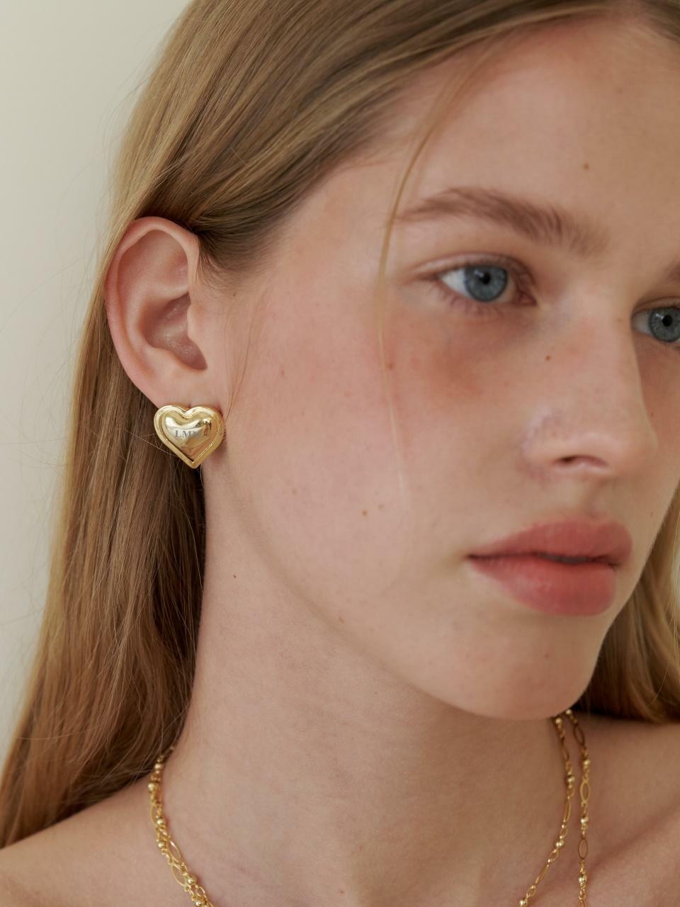 [20%쿠폰]Bold LMM Logo Earrings_2Color - HAGO(하고)