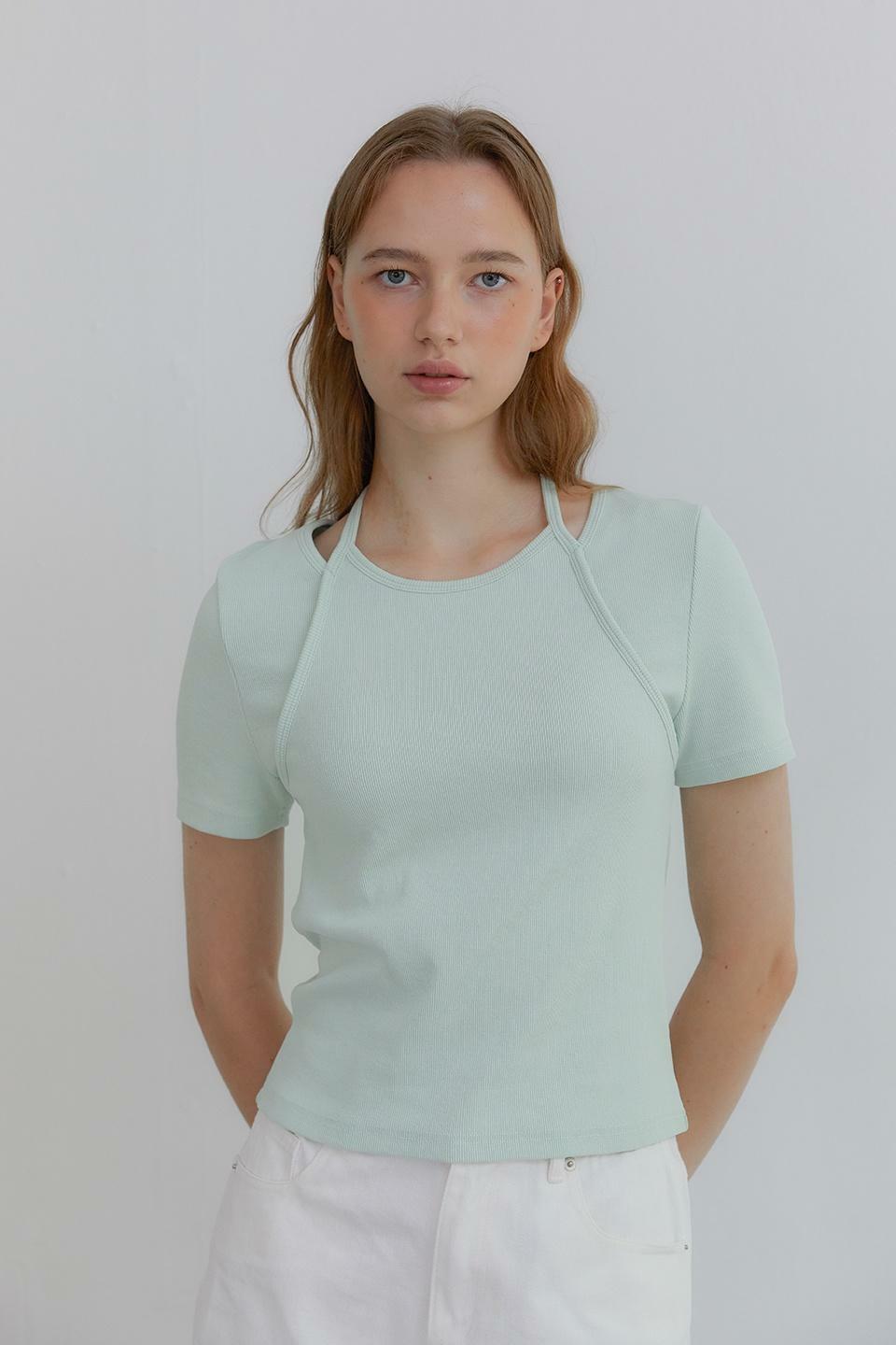 Halter Neck Tee - Mint - HAGO(하고)