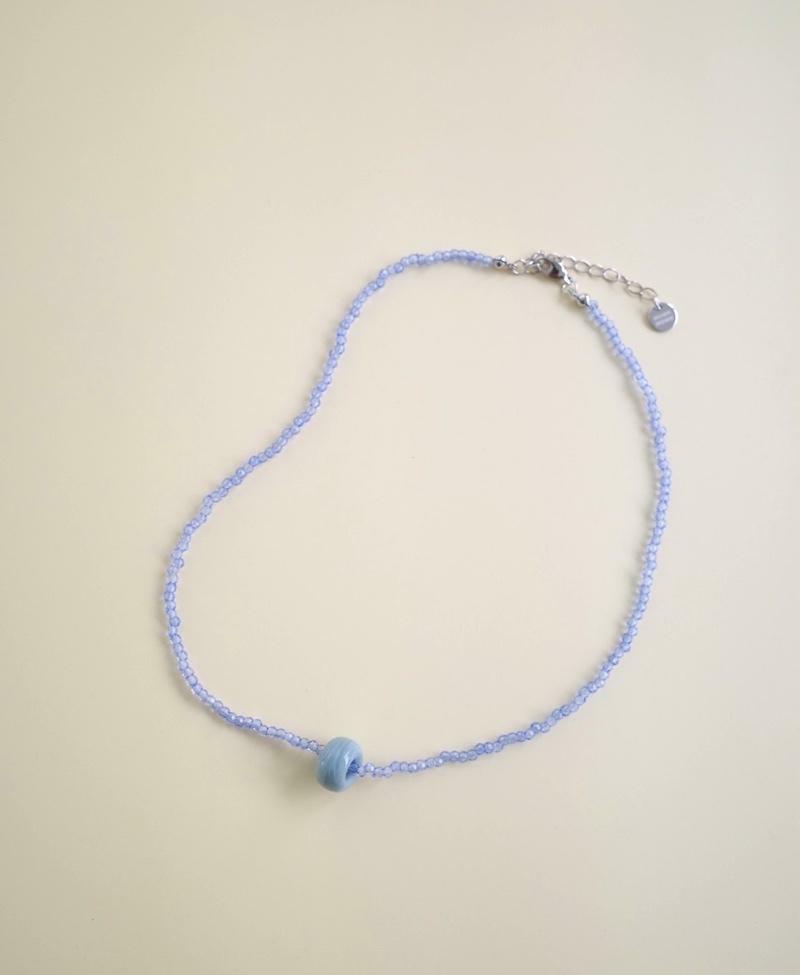 twinkle blue point necklace - 하고(HAGO)