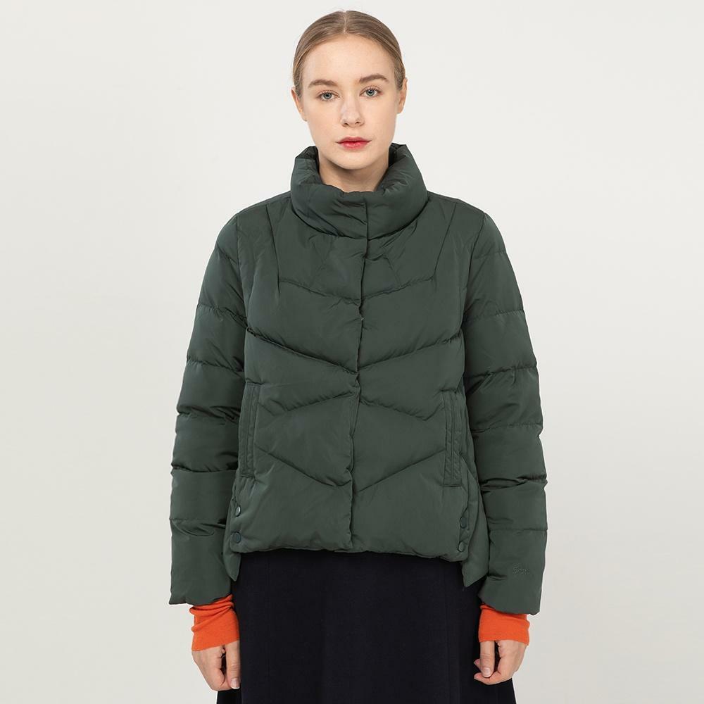 [리퍼브] High neck slit down padding - Khaki - HAGO(하고)